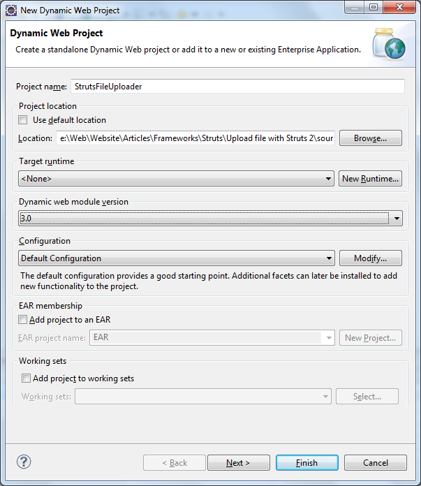 Struts File Upload Tutorial